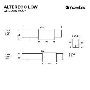 Aparador salón modelo Alterego Low by Acerbis | Communita